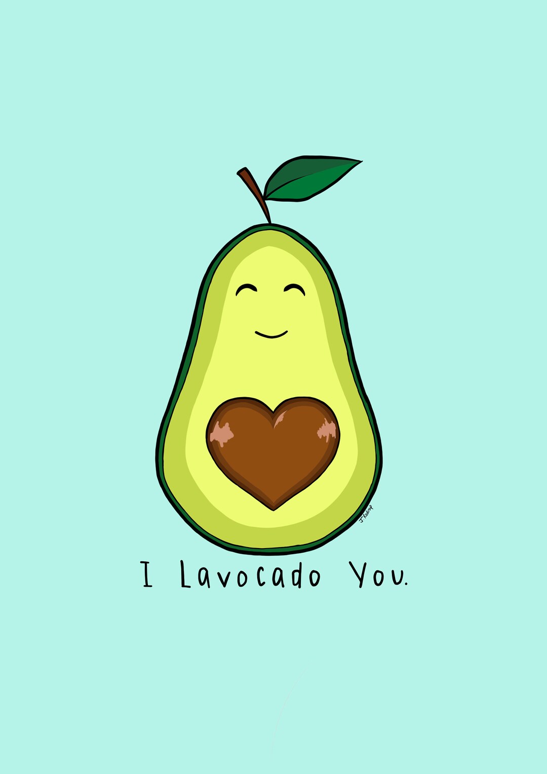 Avocado Cute Artwork digital Download Print Your Own File Poster Print ...
