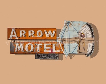 Neon motel sign | Etsy