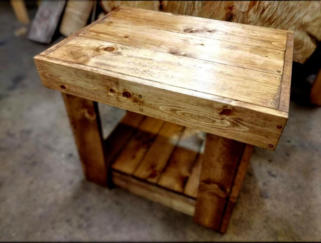 Rustic Handmade End Table - Etsy