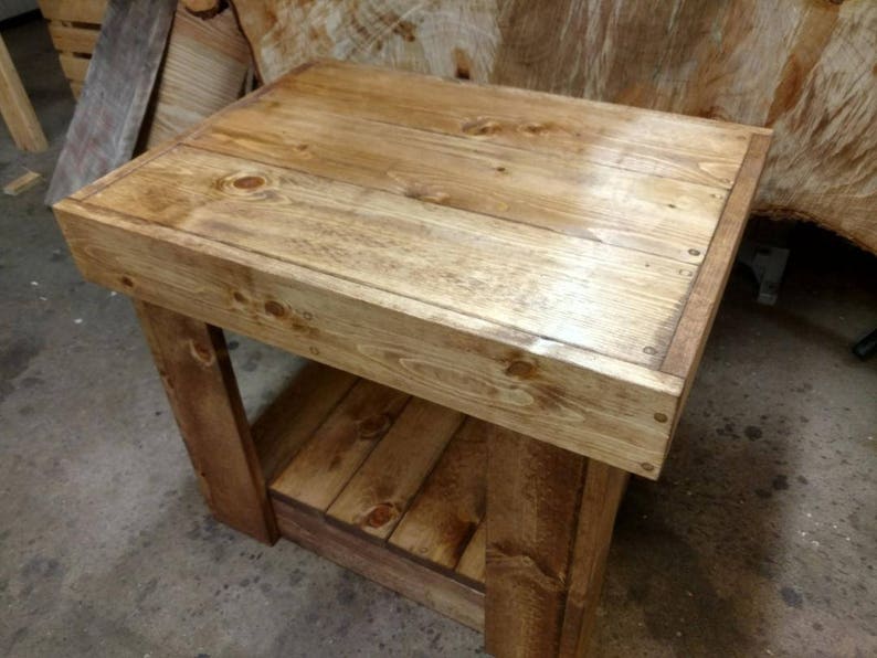 Rustic Handmade End Table - Etsy