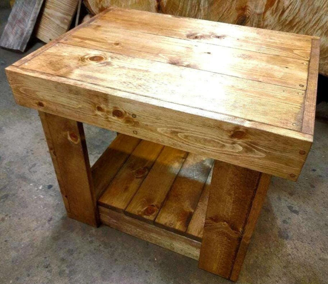 Rustic Handmade End Table - Etsy