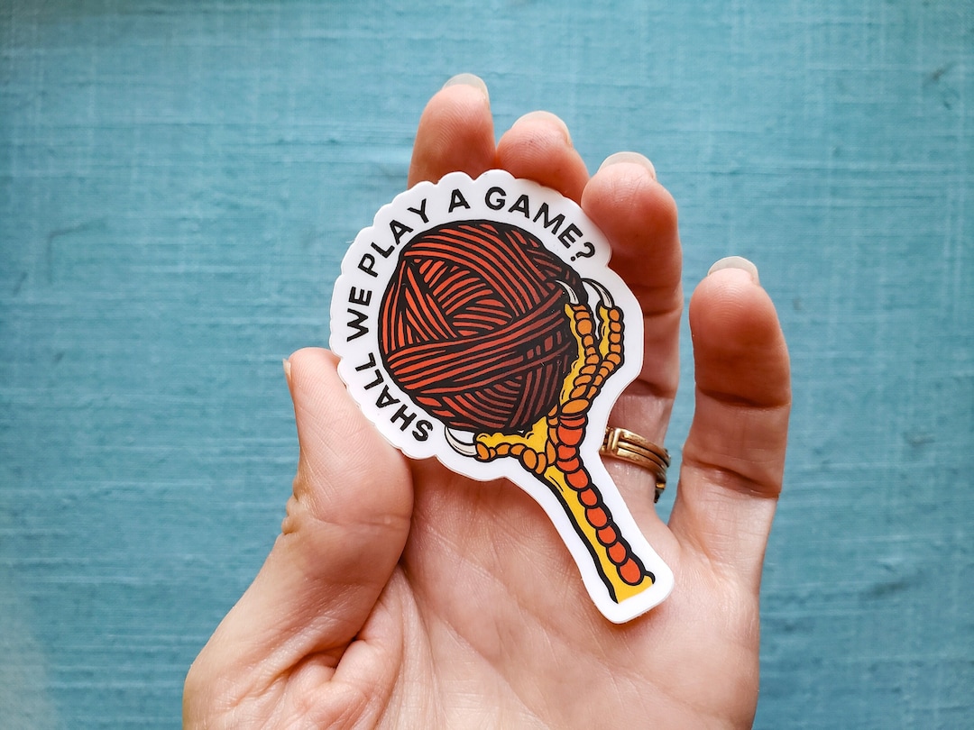 Yarn Chicken Vinyl Sticker, Funny Crochet and Knitting Life Laptop ...