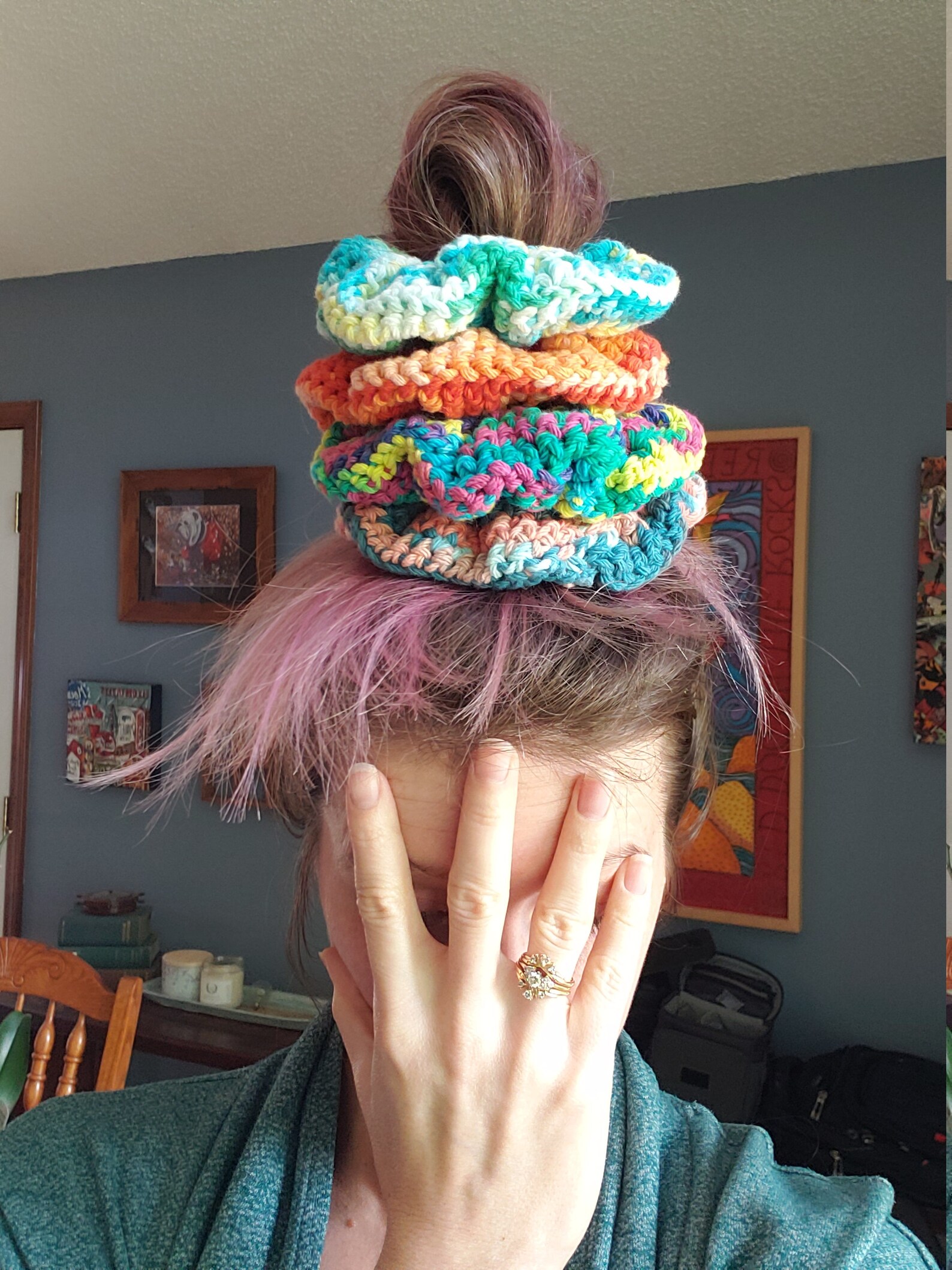 Easy Crochet Scrunchie Pattern, Beginner Crochet Retro Scrunchie ...