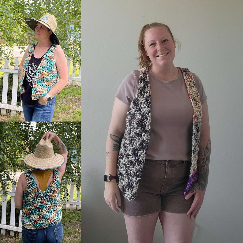 Simple Chunky Summer Vest Pattern, Beginner Friendly Size Inclusive ...