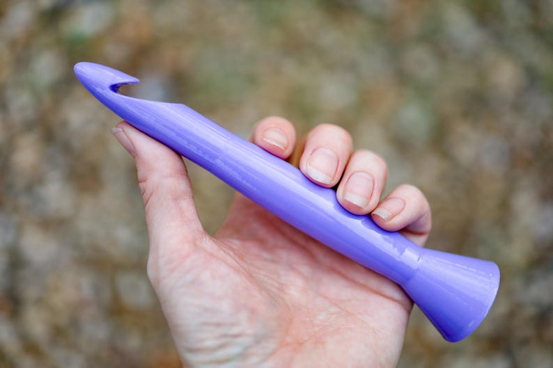 17mm Crochet Hook, 3D Printed Purple Jumbo Crochet Hook, Gift for ...