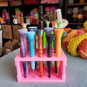 3D Printed Crochet Hook Stands, 15 Hook Stand Organizer, Jumbo Crochet ...