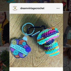 Funny Crochet Acrylic Keychains, Crocheter Joke Gift, Crochet Life ...