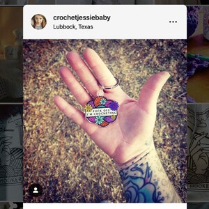 Funny Crochet Acrylic Keychains, Crocheter Joke Gift, Crochet Life ...