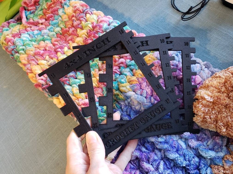 Crochet Gauge Swatch Tool Crochet Hook Measuring Tool - Etsy