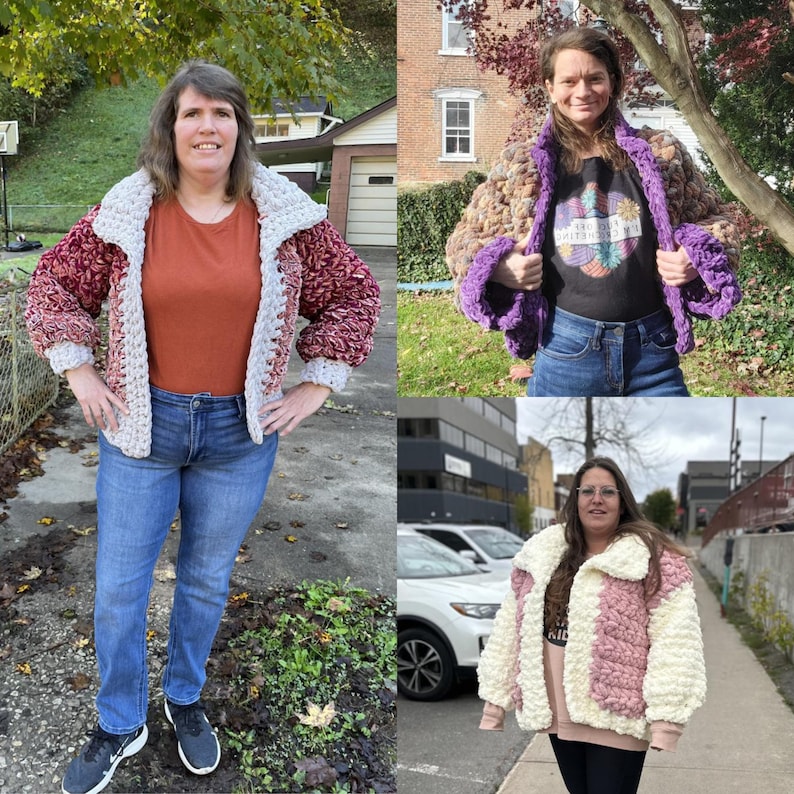 Simple SUPER Chunky Crochet Bomber Jacket Pattern, Size Inclusive ...