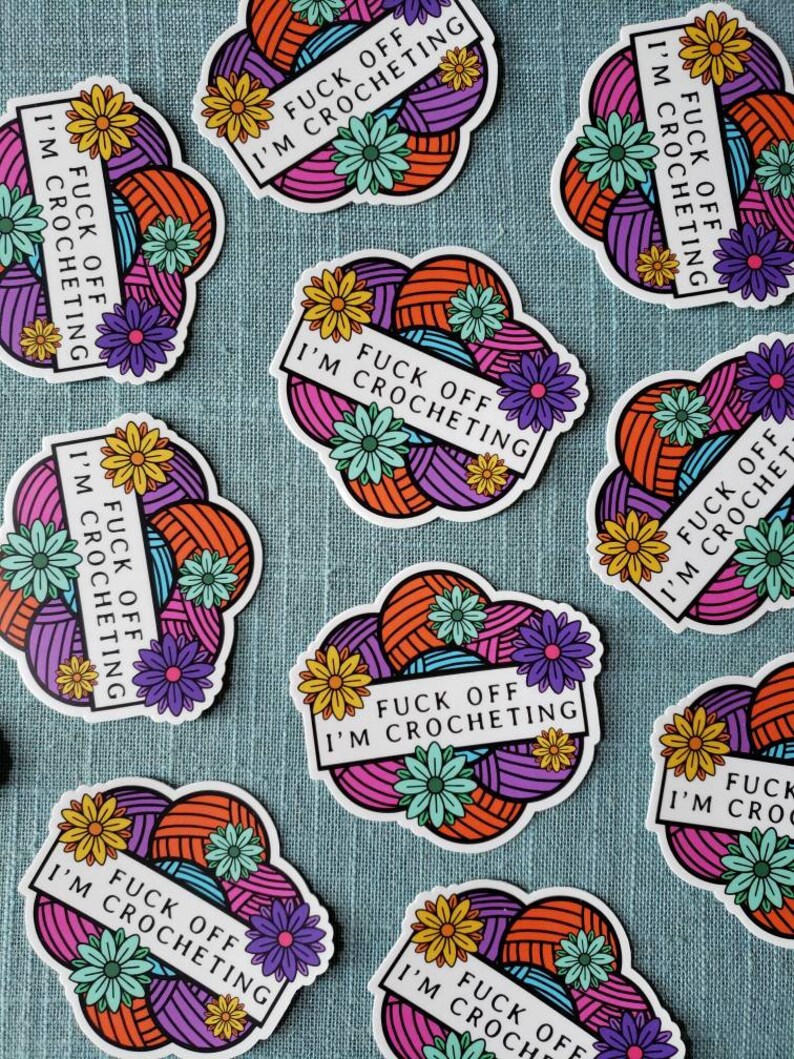 Funny Crochet Vinyl Sticker Crocheter Joke Gift Crochet - Etsy