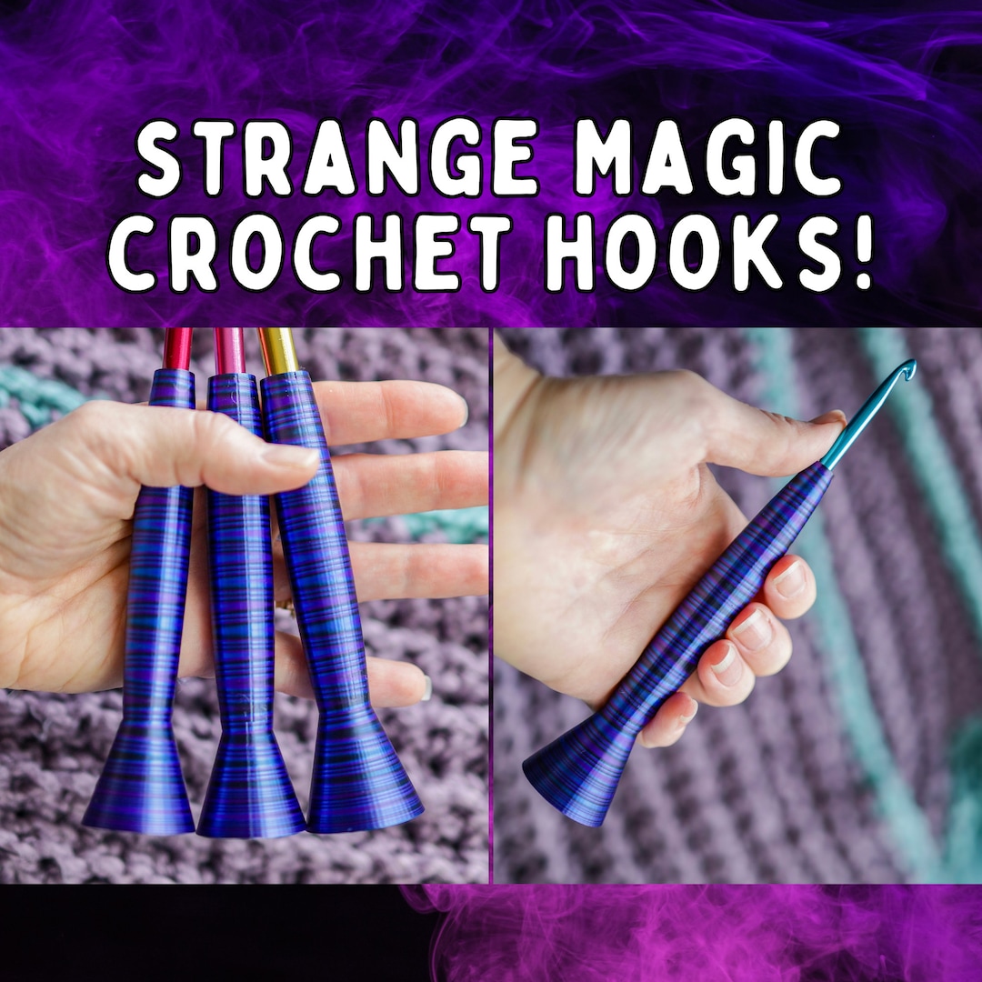 Ergonomic Strange Magic Crochet Hook, 3D Printed Hybrid Crochet Hook ...