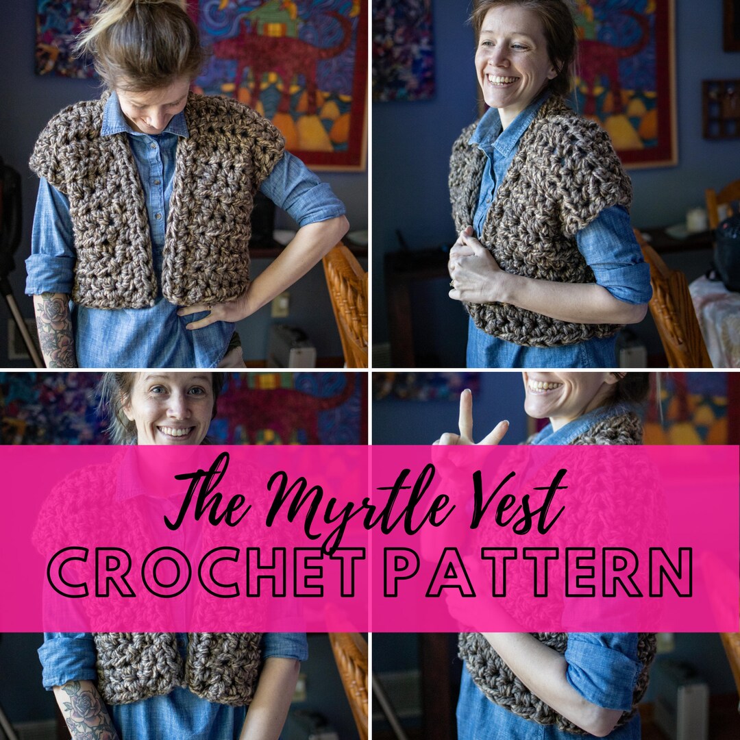 Simple Super Chunky Crochet Vest Pattern Beginner Friendly - Etsy