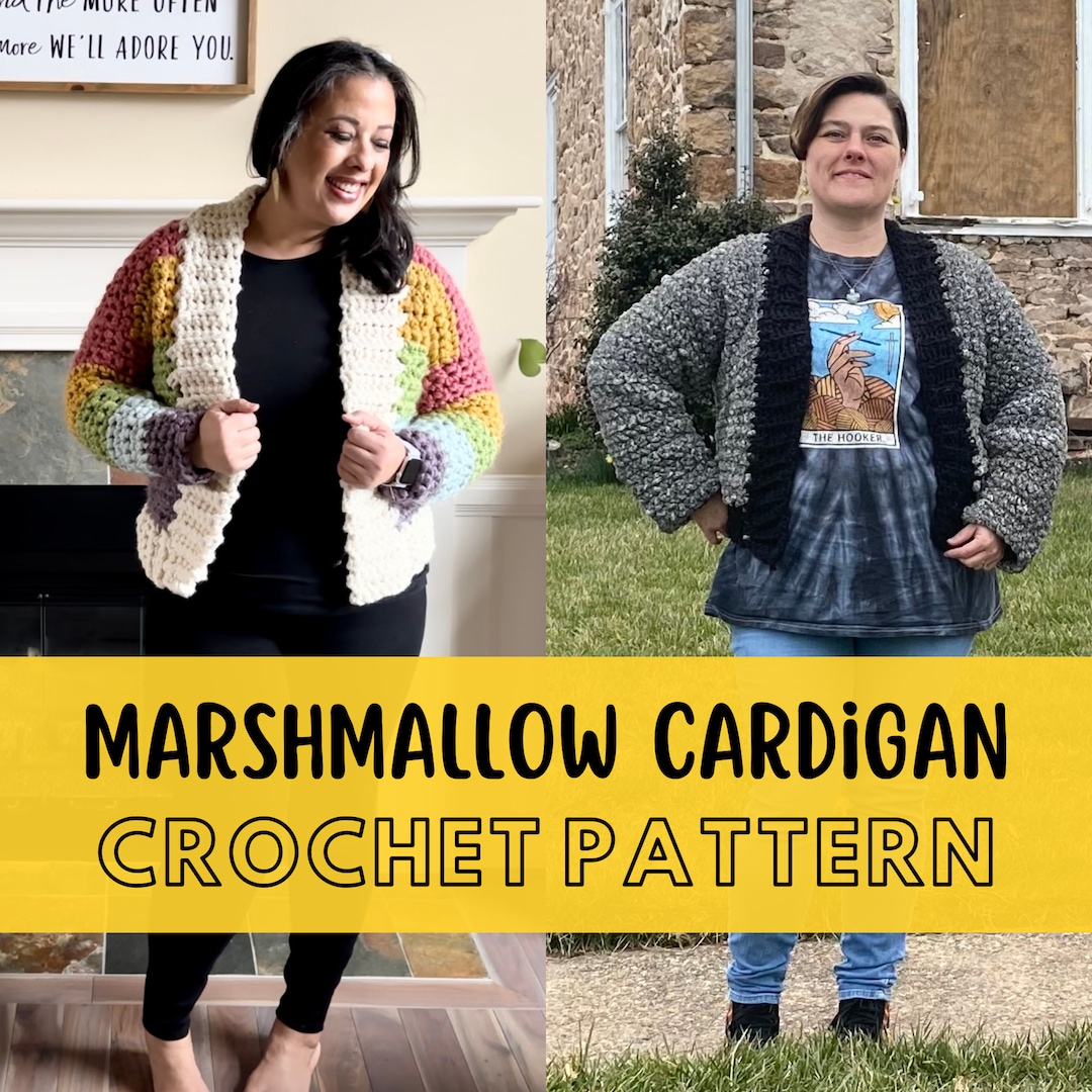 Chunky Crochet Cardigan Pattern, Simple Plus Size Inclusive, Beginner ...
