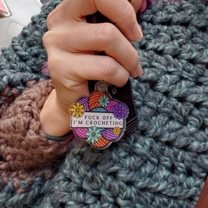 Funny Crochet Acrylic Keychains, Crocheter Joke Gift, Crochet Life ...