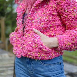 Simple Super Chunky Crochet Jacket Pattern, Beginner Friendly, Size ...