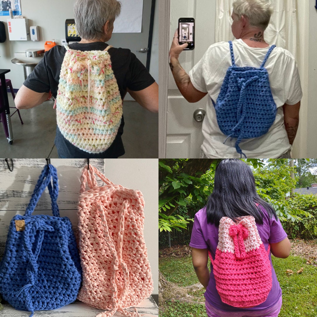 Super Simple Crochet Backpack Pattern Beginner Friendly Easy - Etsy