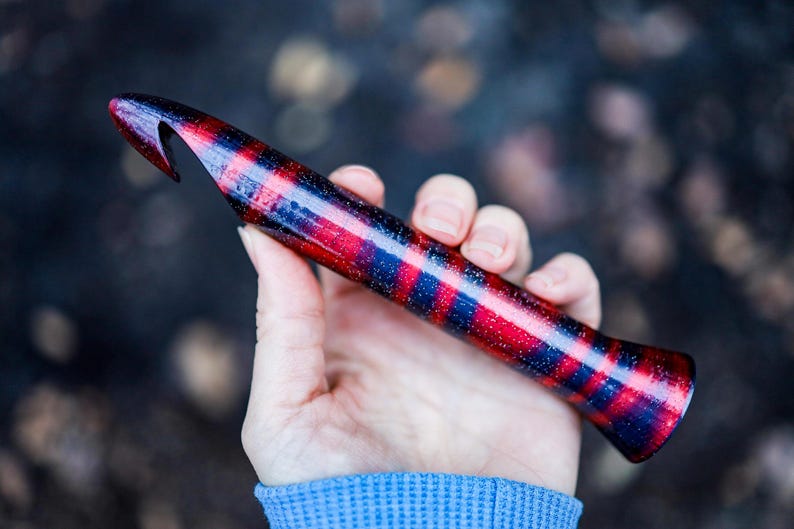 22mm Crochet Hook, 3D Printed Ergonomic Jumbo Stranger Crochet Things ...
