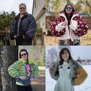 Simple SUPER Chunky Crochet Bomber Jacket Pattern, Size Inclusive ...