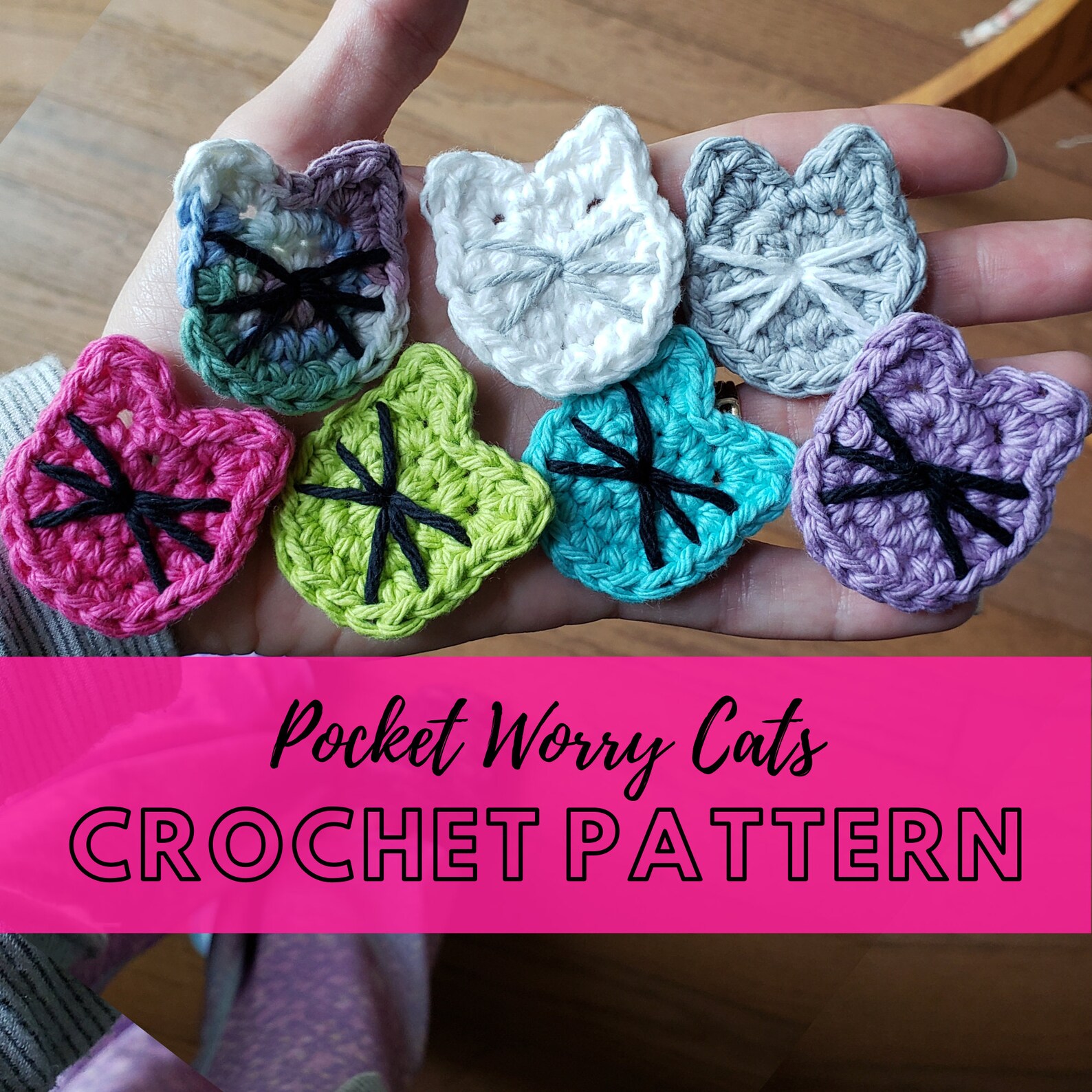 Easy Crochet Pattern Cat Patch Crochet Cat Worry Doll Cat - Etsy