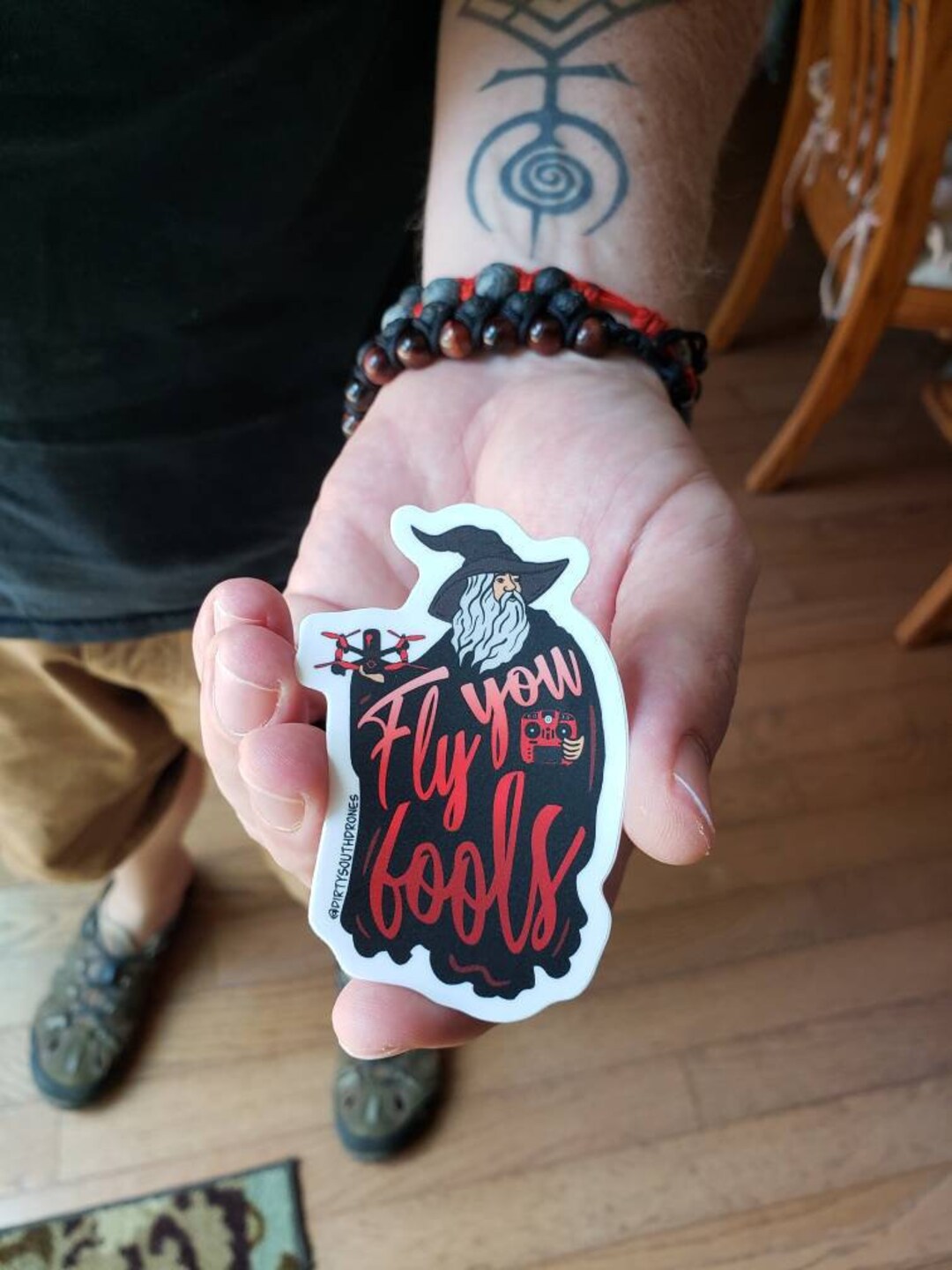 Drone Pilot Vinyl Sticker, Funny Drone Sticker, Wizard Sticker ...