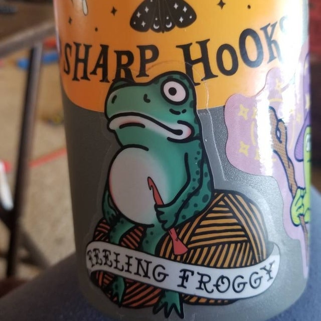 Feeling Froggy Crochet Vinyl Sticker Crocheter Gift - Etsy