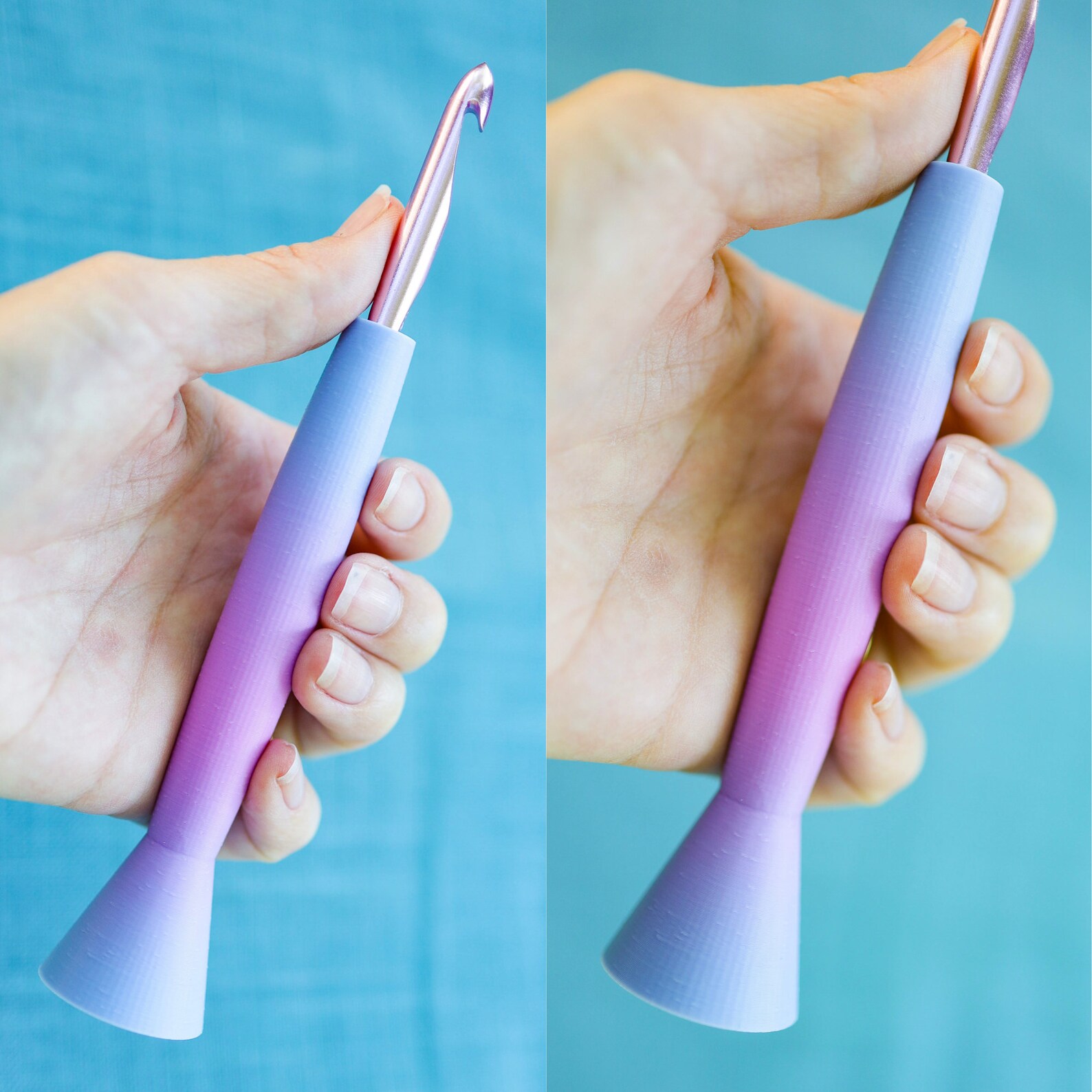 Ergonomic Unicorn Crochet Hooks, 3D Printed Hybrid Crochet Hook ...