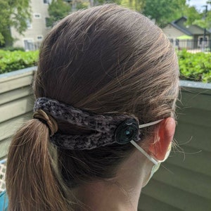 Ponytail Friendly Mask Extender Crochet Pattern, Easy Ear Saver Crochet ...