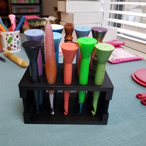 3D Printed Crochet Hook Stands, 15 Hook Stand Organizer, Jumbo Crochet ...