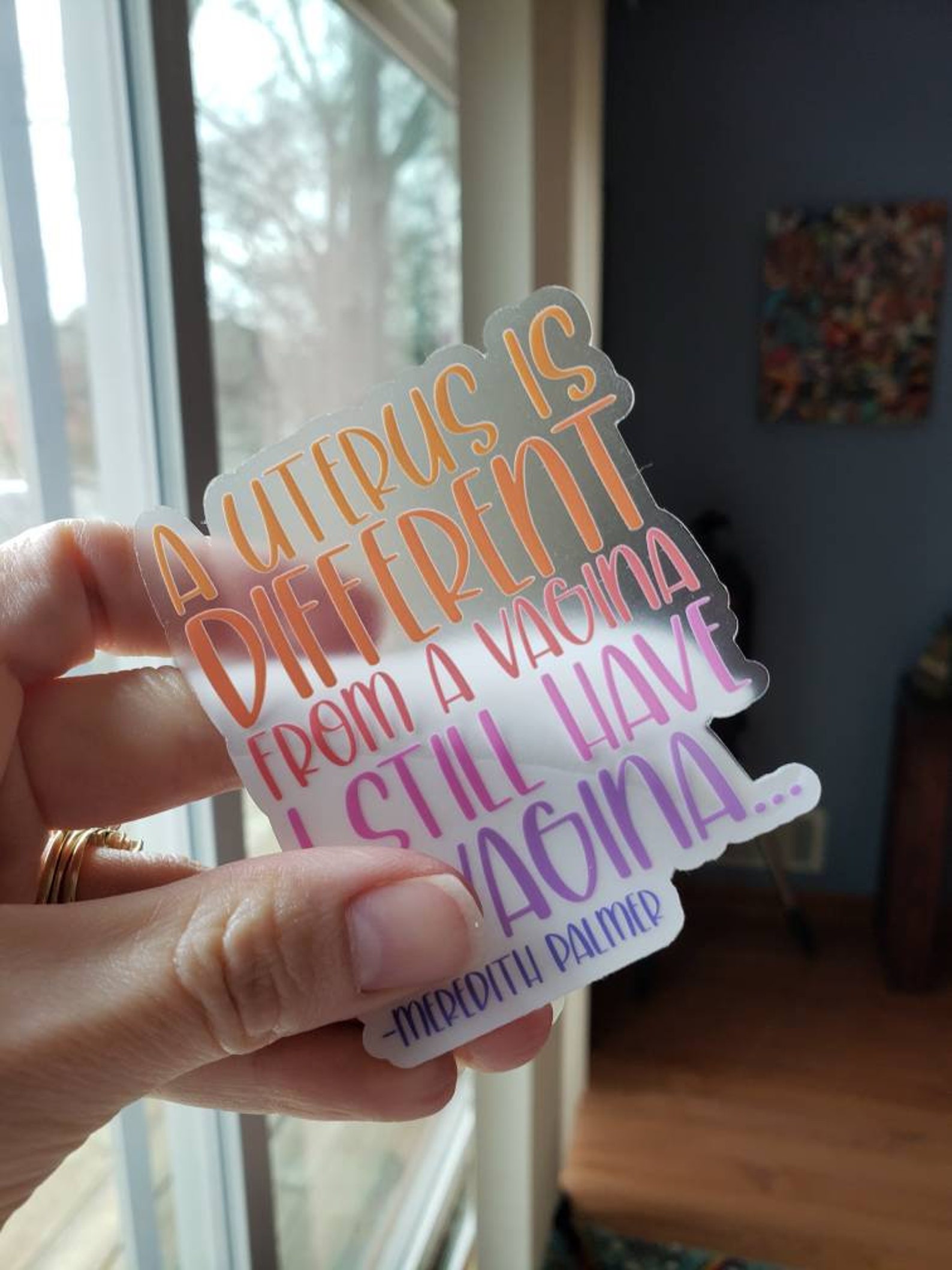 Funny Uterus Vinyl Sticker Hysterectomy Gift Vagina Laptop | Etsy