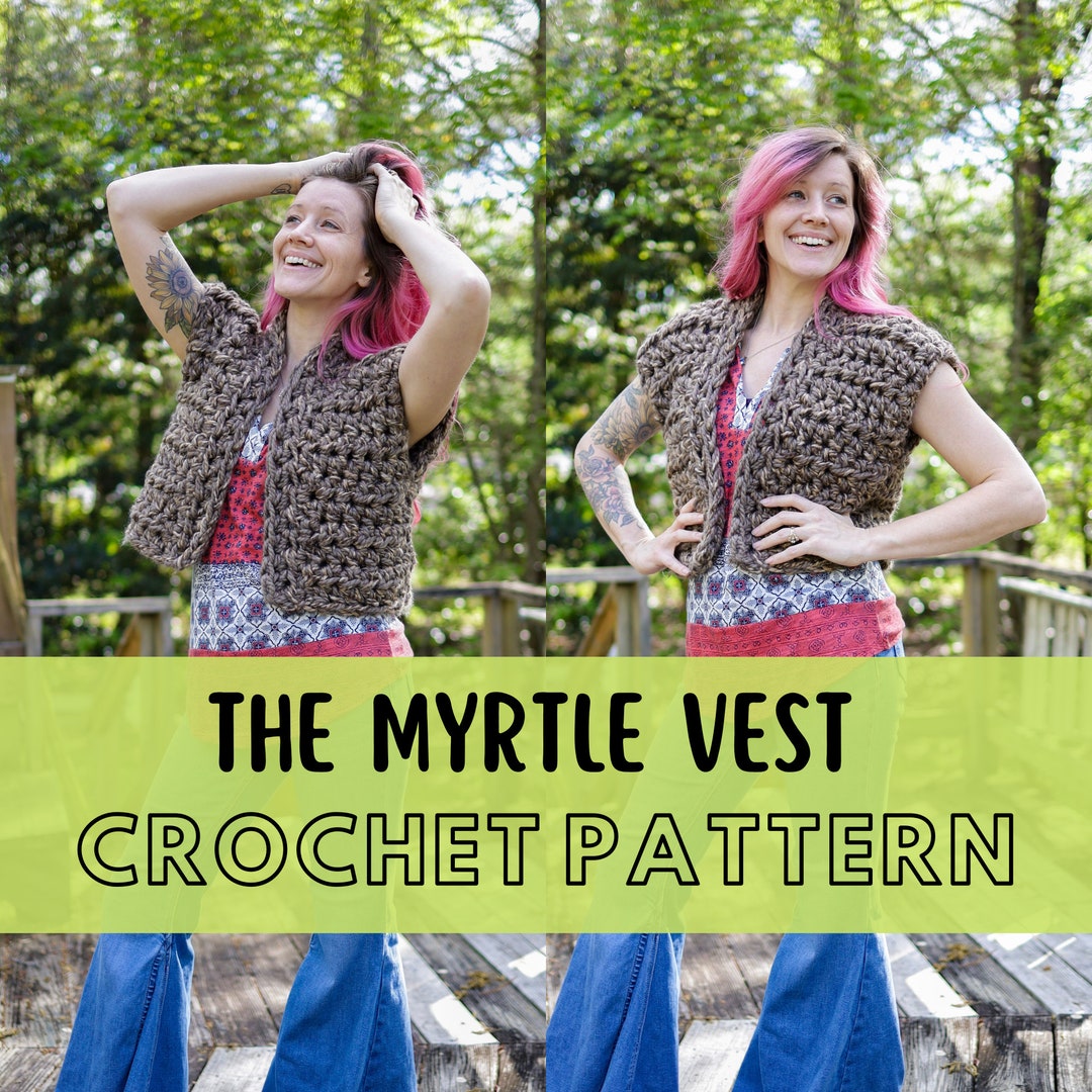 Simple Super Chunky Crochet Vest Pattern, Beginner Friendly Crochet ...