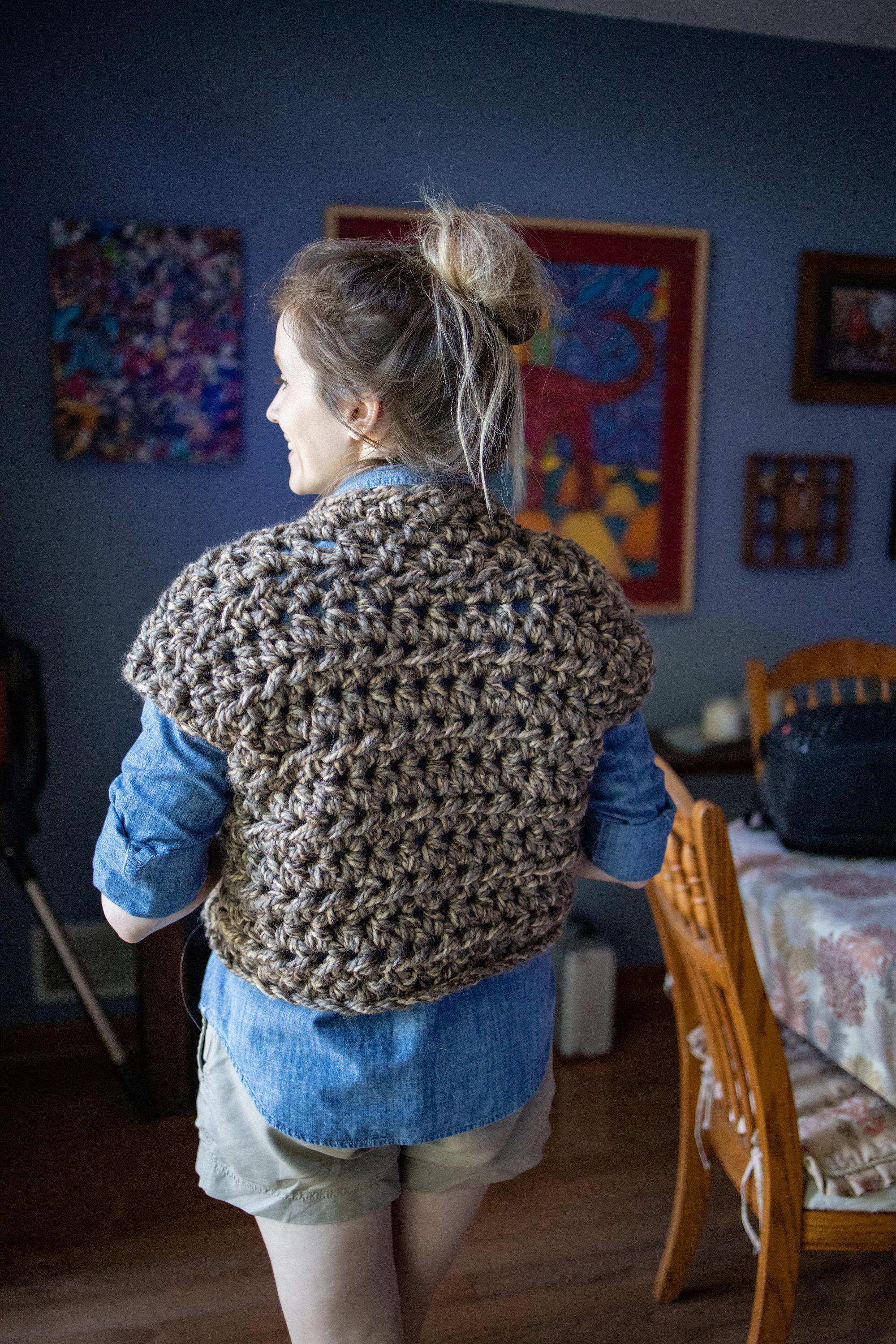 Simple Super Chunky Crochet Vest Pattern Beginner Friendly | Etsy