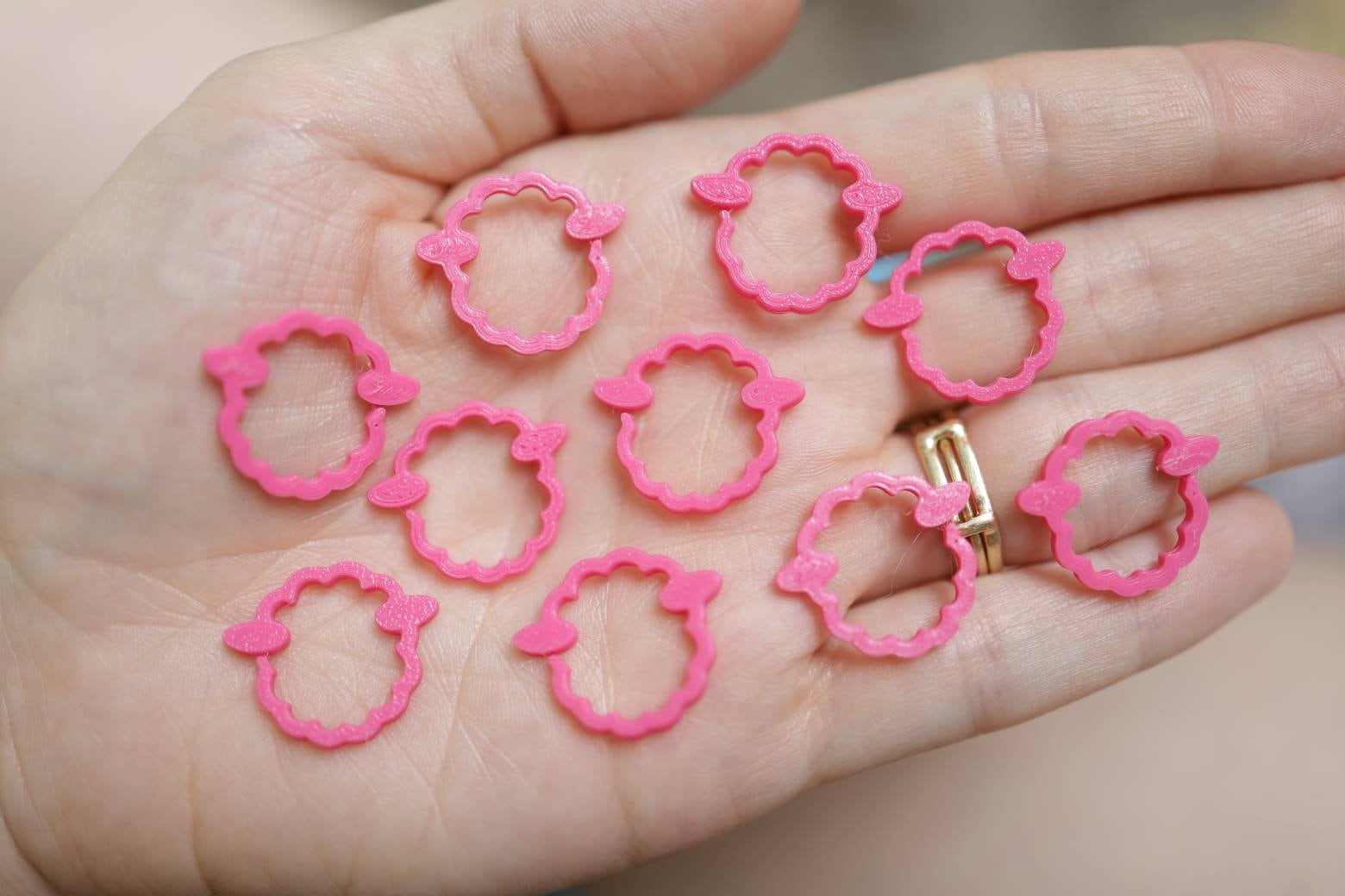 10 Pack Crochet Hot Pink Sheep Jumbo Plastic Stitch Markers - Etsy
