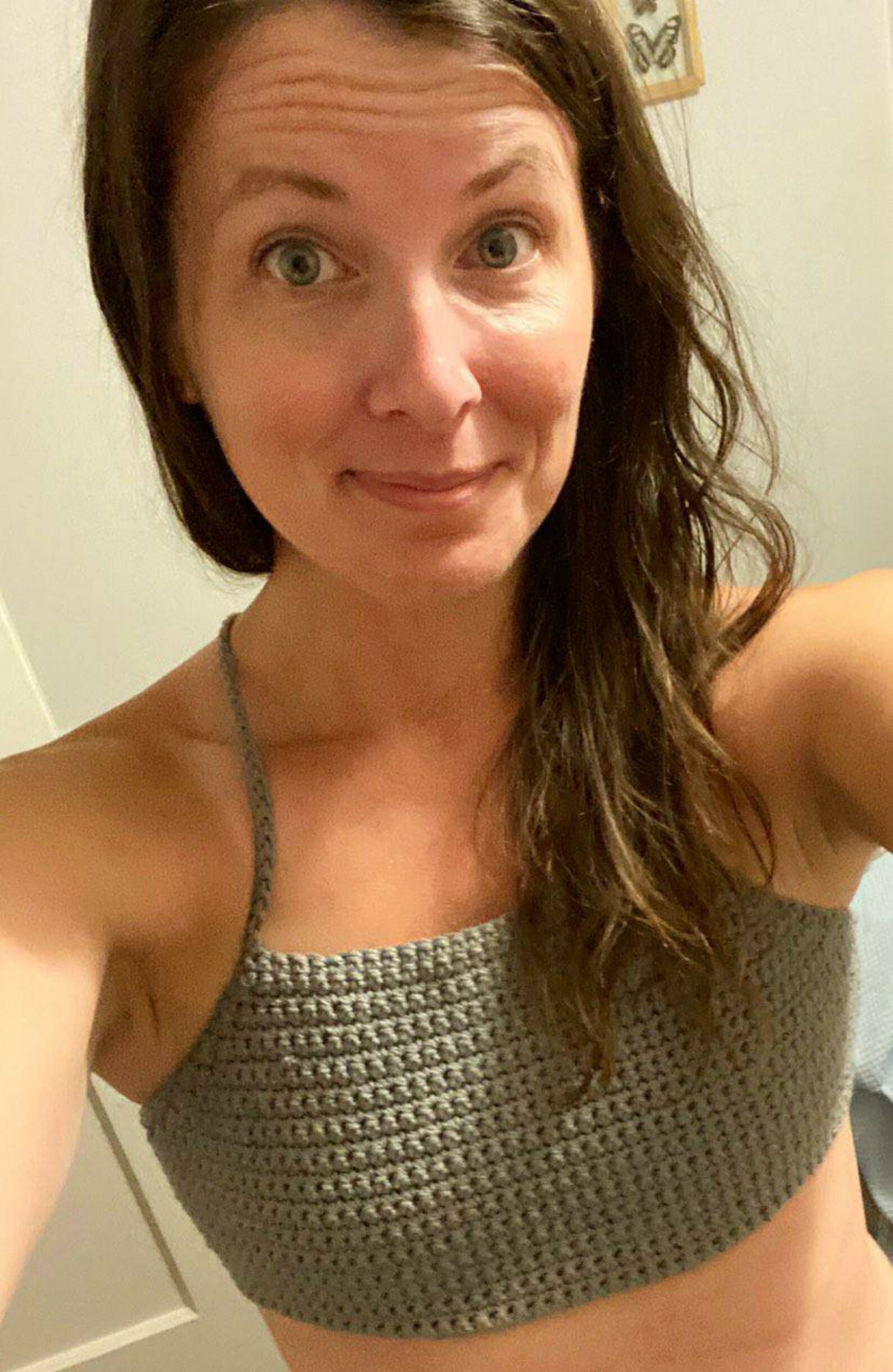 Super Simple Crochet Crop Top Pattern Beginner Bralette Etsy