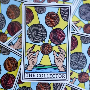 The Collector Tarot Card Vinyl Sticker, Funny Yarn Fiber Sticker ...