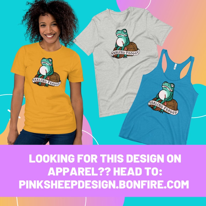 Feeling Froggy Crochet Vinyl Sticker Crocheter Gift - Etsy