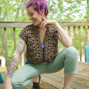 Simple Super Chunky Crochet Vest Pattern, Beginner Friendly Crochet ...