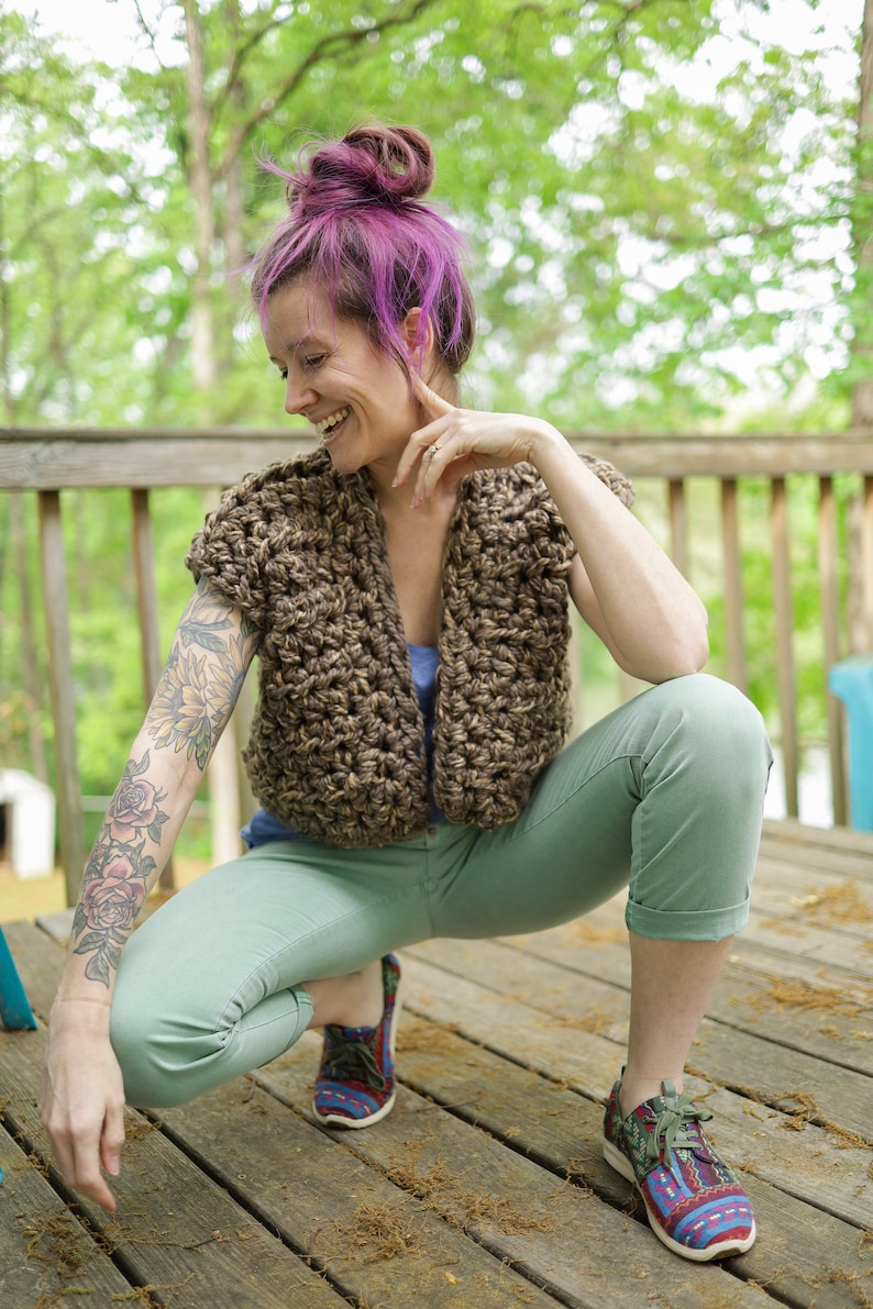 Simple Super Chunky Crochet Vest Pattern, Beginner Friendly Crochet ...