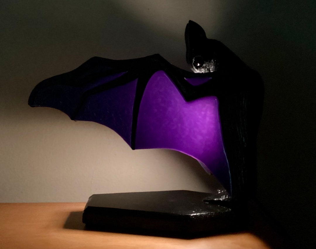 Bat Lamp, Gothic Purple, LED - Etsy