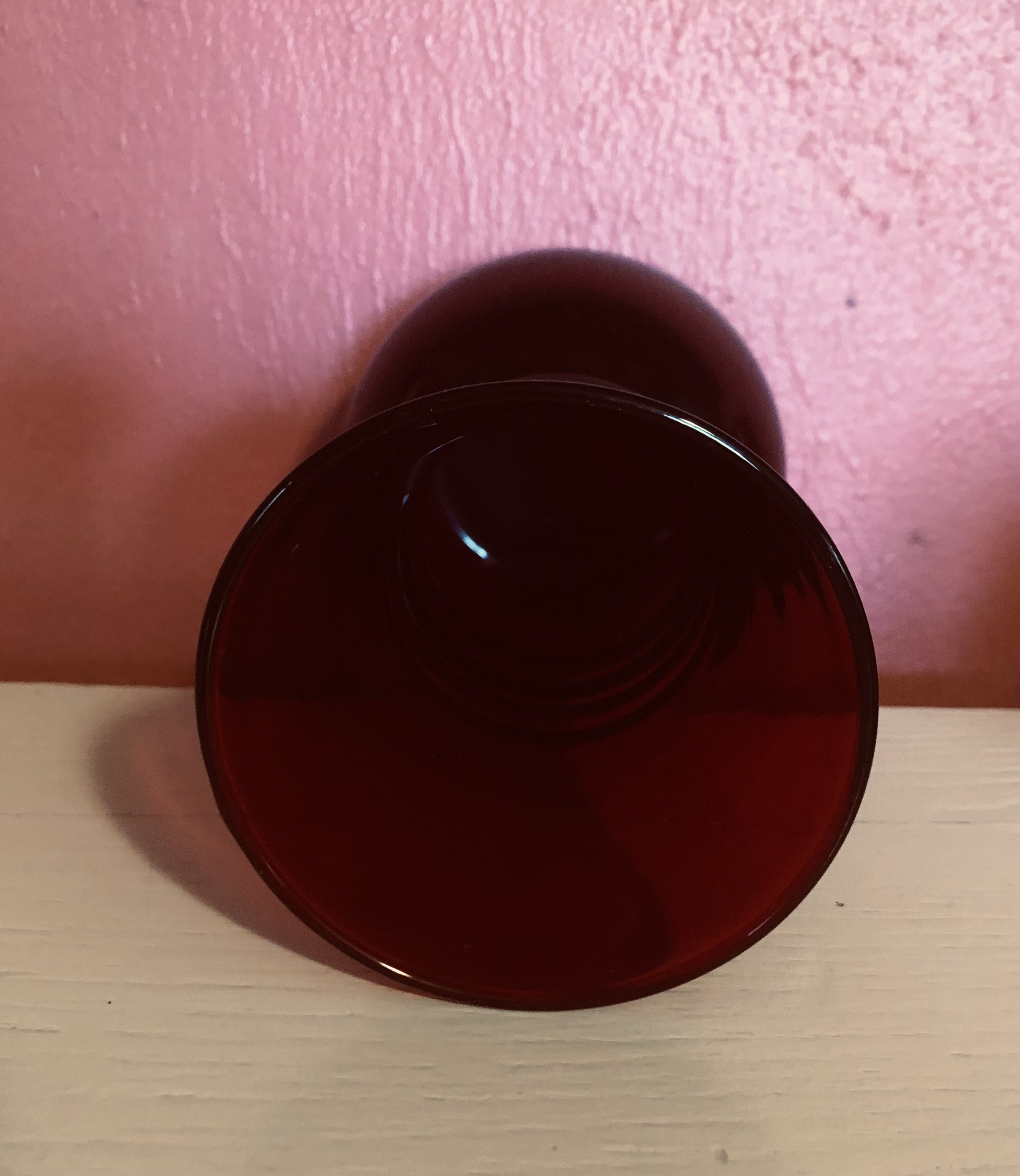 Vintage Mid Century Ruby Red Vase - Etsy