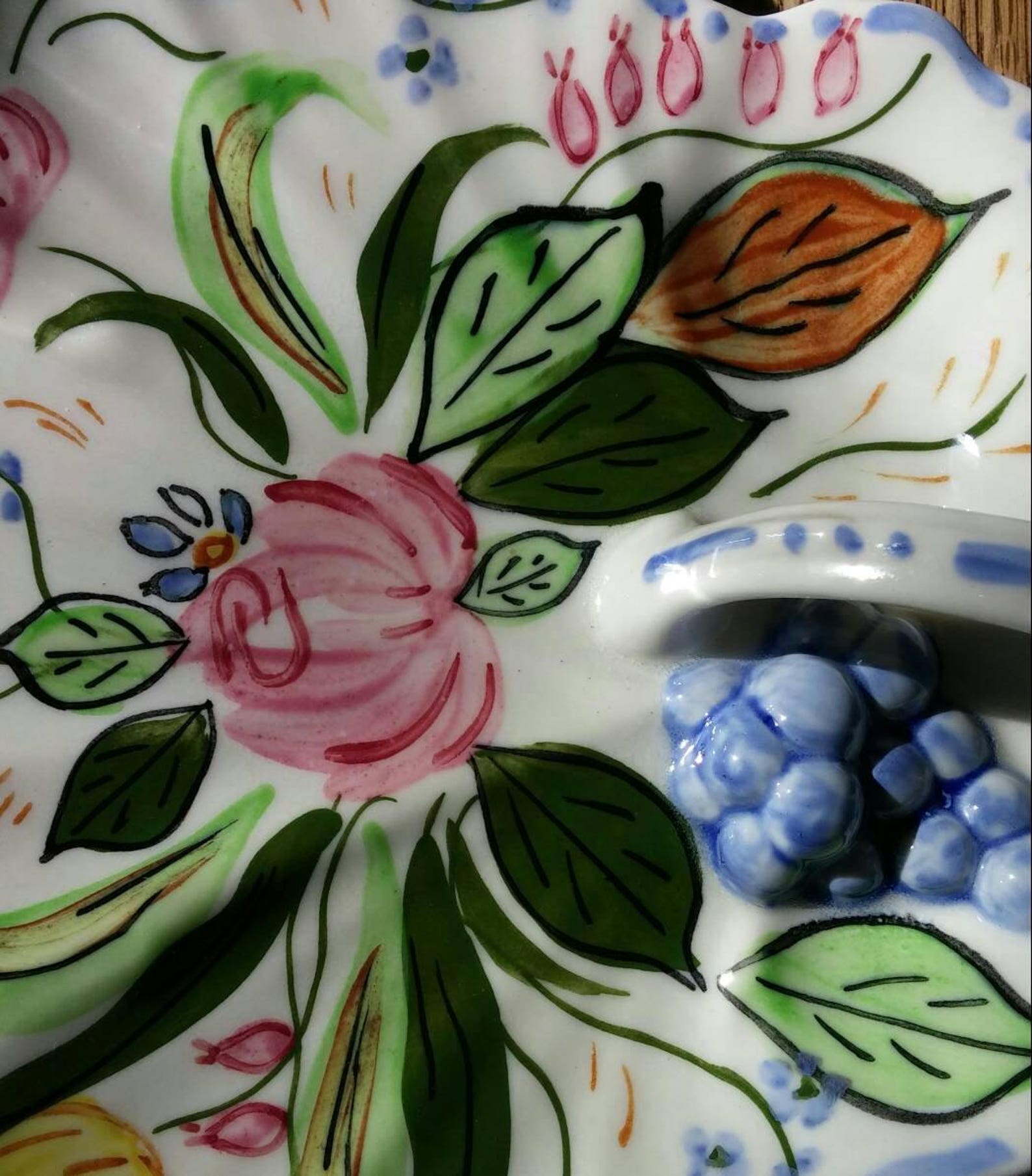 Blue Ridge Potteries Relish Dish, Nova Rose Pattern. - Etsy