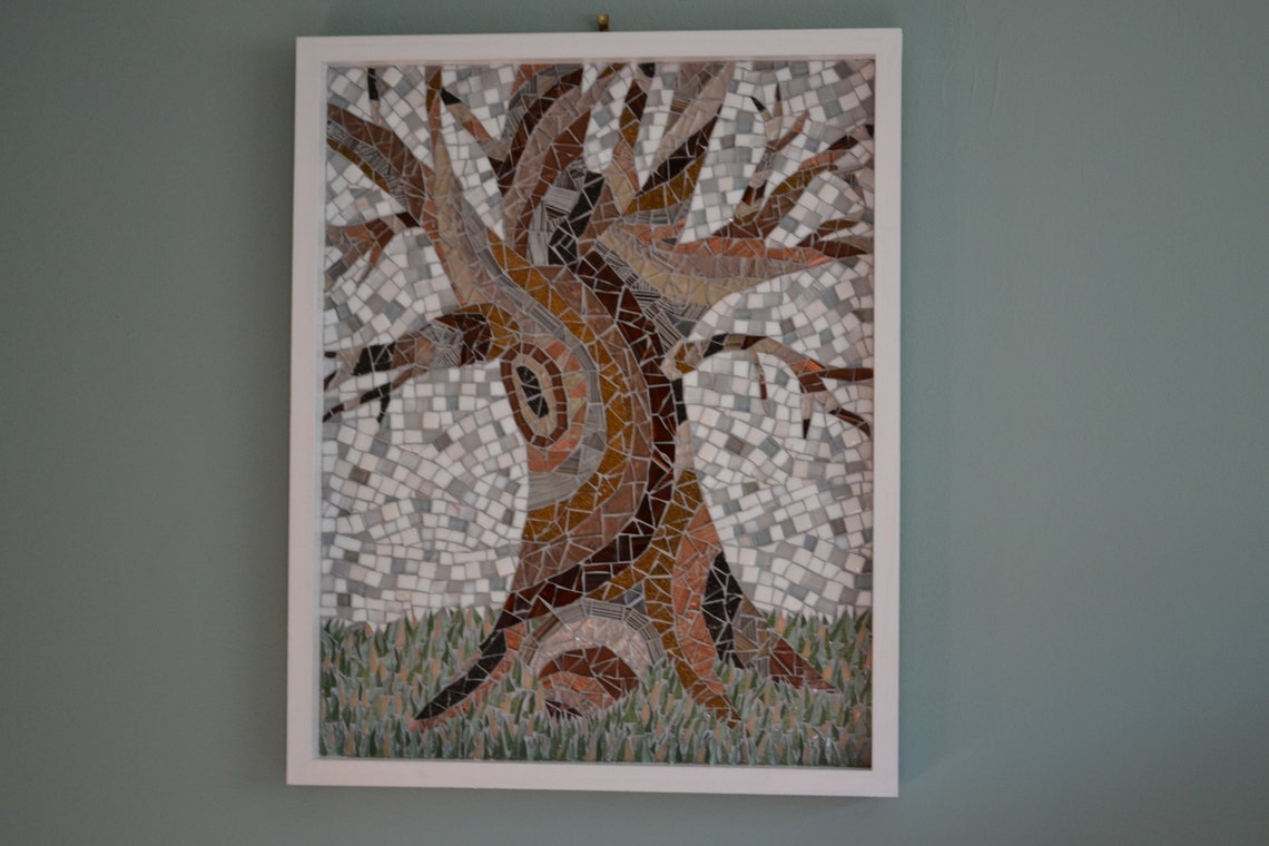 Winter Tree Mosaic - Etsy