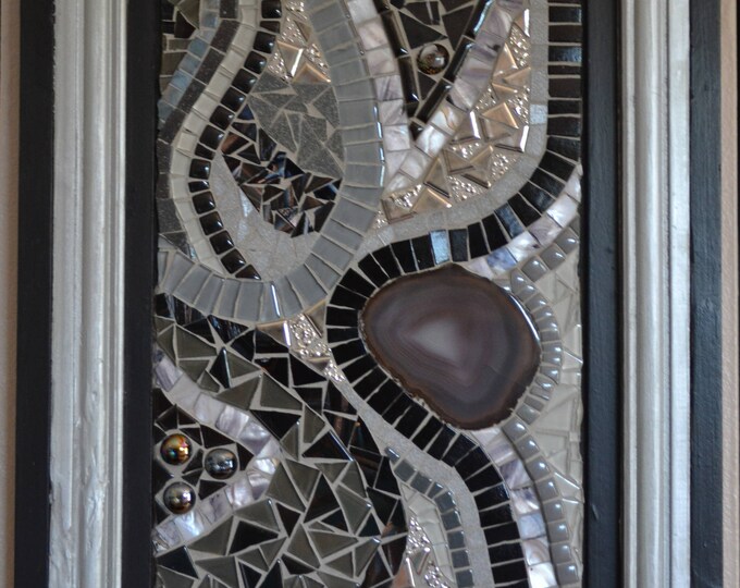 Mosaic With Silver and Agate - Etsy