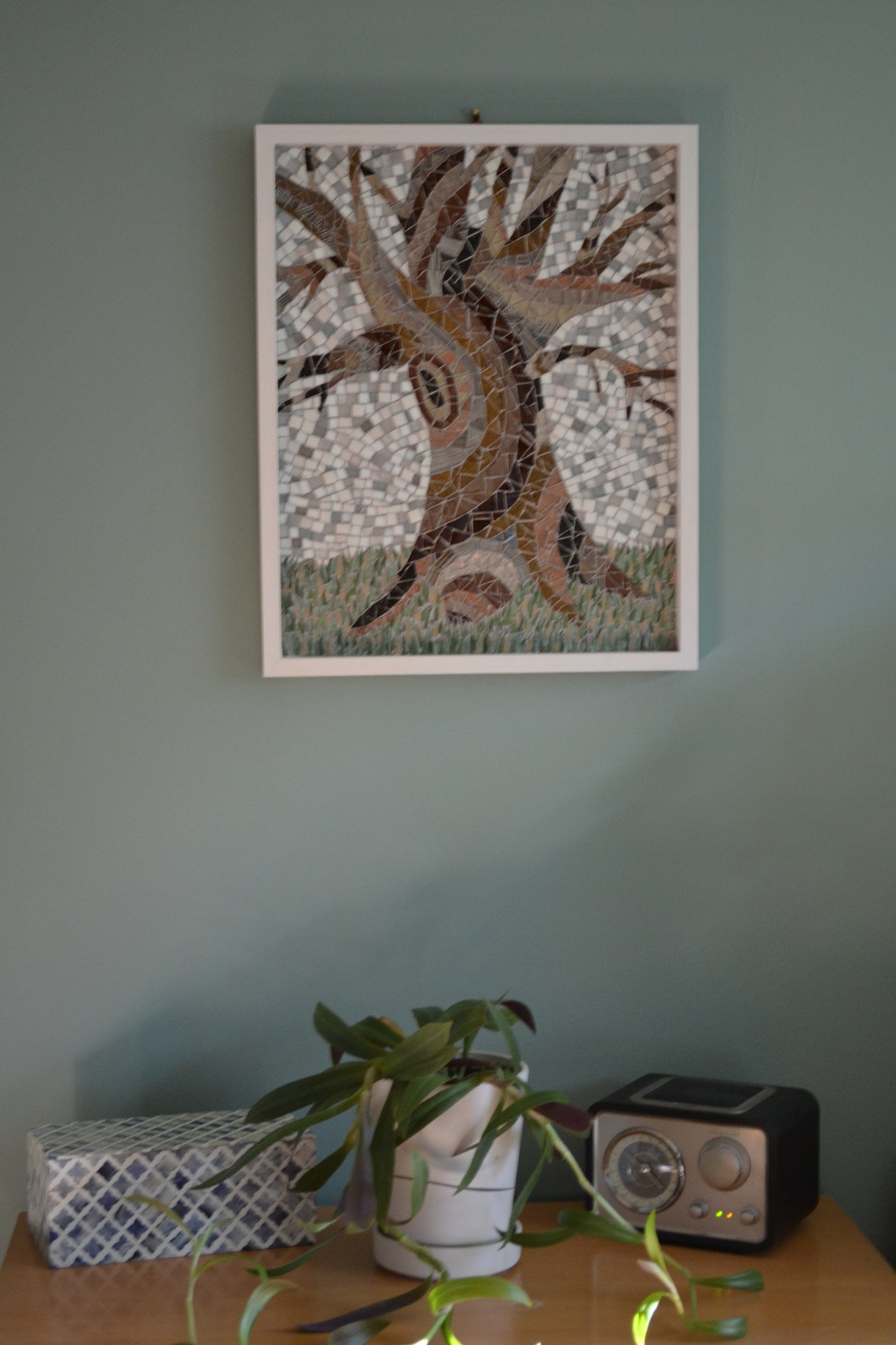 Winter Tree Mosaic - Etsy