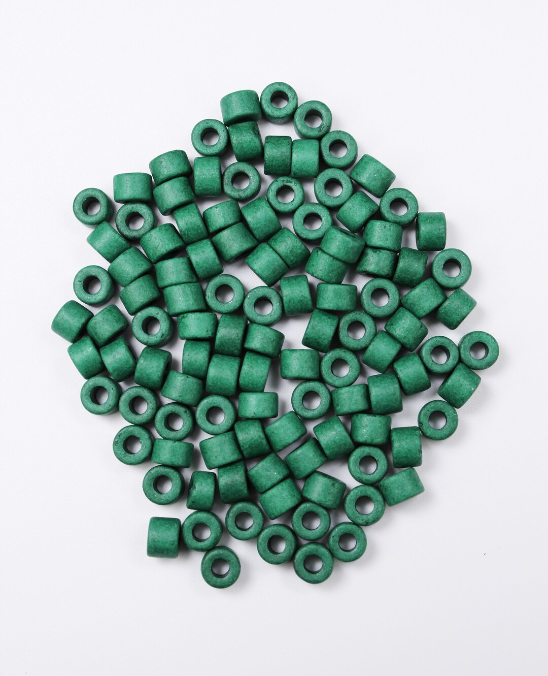 Ceramic Cylinder Emerald Green 6 Mm 100 Pieces Ceramic Beads Greek ...
