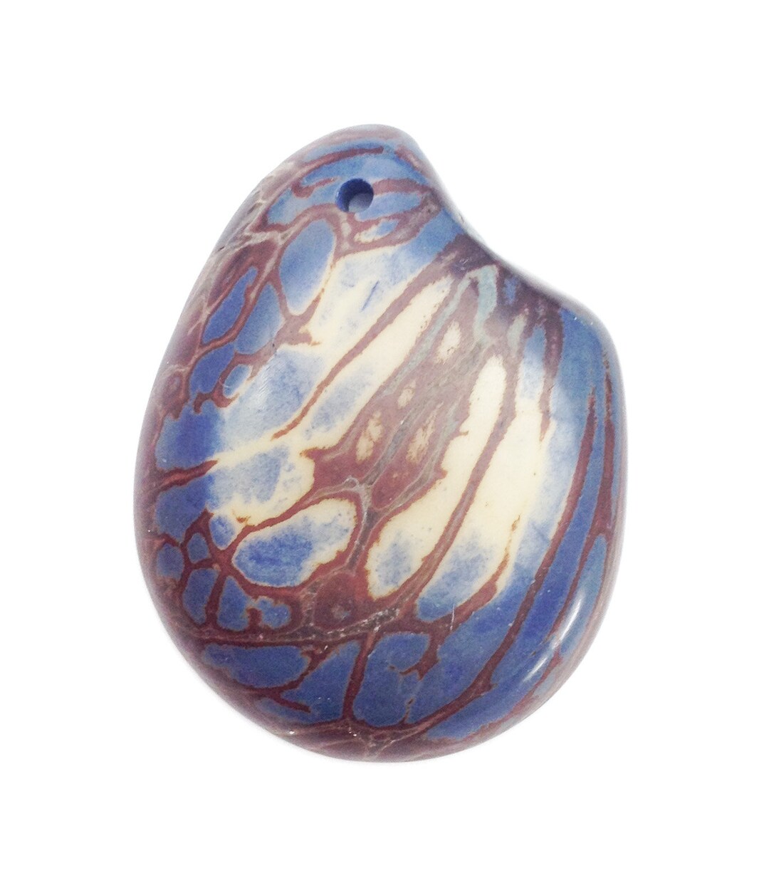 Tagua Disc, Light Blue, 40 Mm, 1 Piece, Pendant, Stain Pattern, Tagua Pendant - Etsy