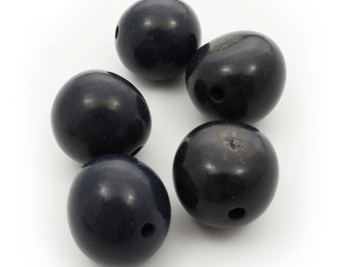 Semillas de Pambil azul oscuro 15 mm grandes semillas redondas azules ...