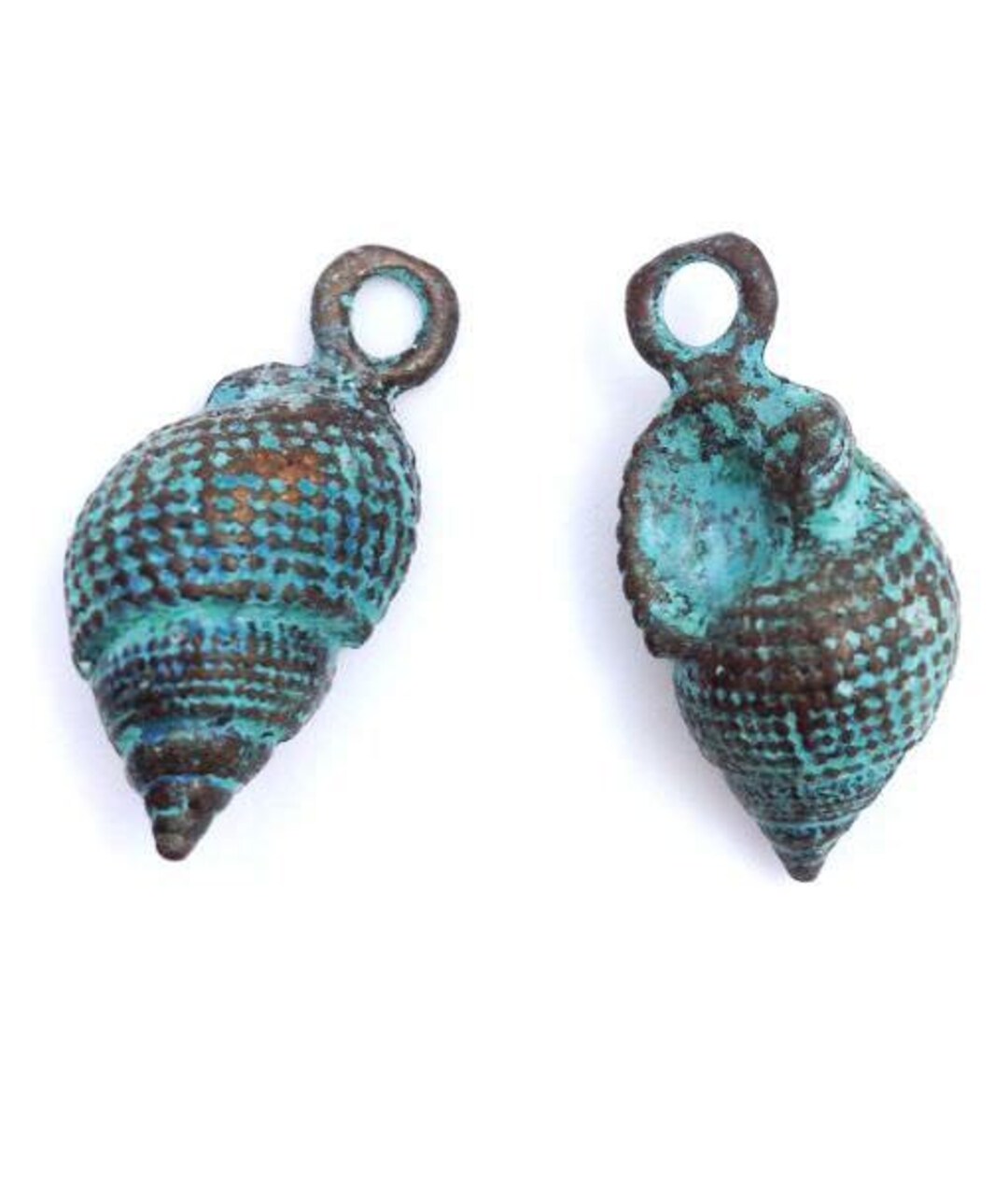 Shell Pendants 2 Pendants 2 Pendant Shell Green Patina 20 Mm 2 Piece ...