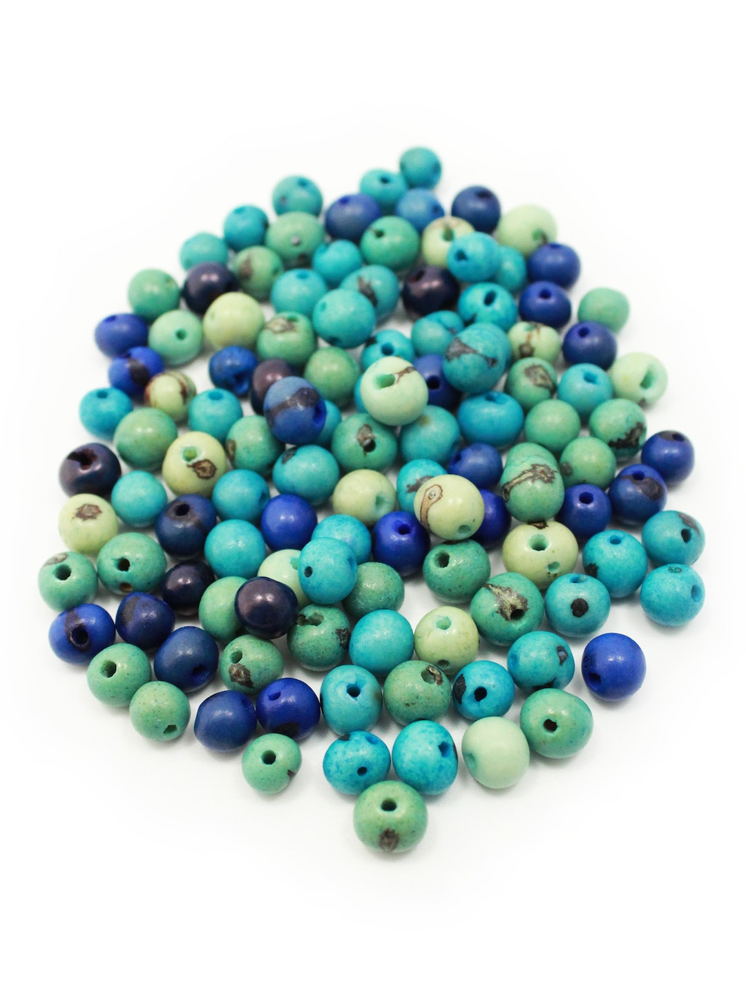 Acai Beads Azai Mix Blue Tones 100 Pieces Seed Beads Azaiperlene Brazil ...