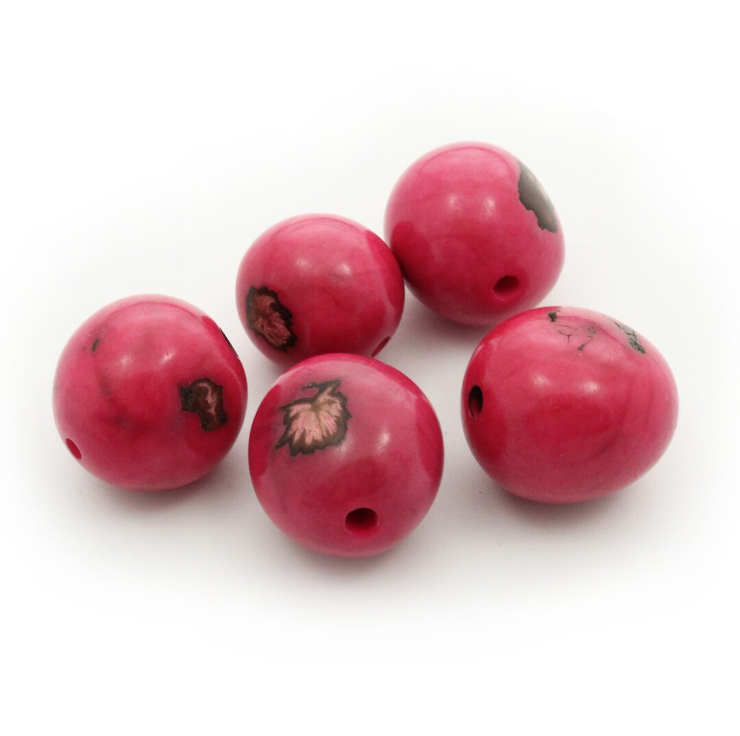 Abalorios pambil rosa 15-22 mm 5 piezas abalorios naturales - Etsy España